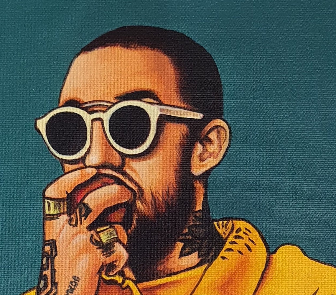 Mac Miller Painting Mac Miller Canvas Painting Mac Miller - Etsy