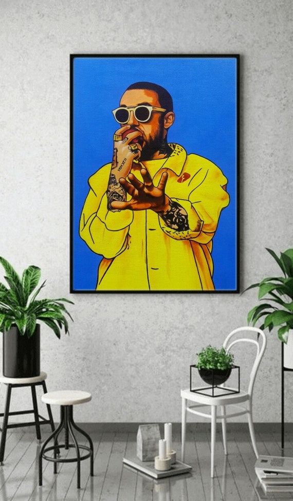 Mac Miller Painting Mac Miller Canvas Painting Mac Miller | Etsy