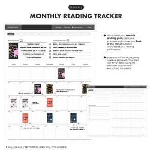 Digital Reading Journal for 100 Books – Portrait & Landscape | Book Tracker, Review Log, Reading ...