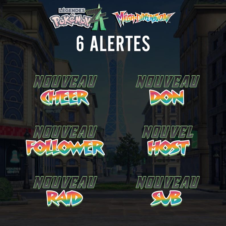 Twitch Overlay Pack - Pokémon Z-A Mega-dimension – Animated Scenes ...