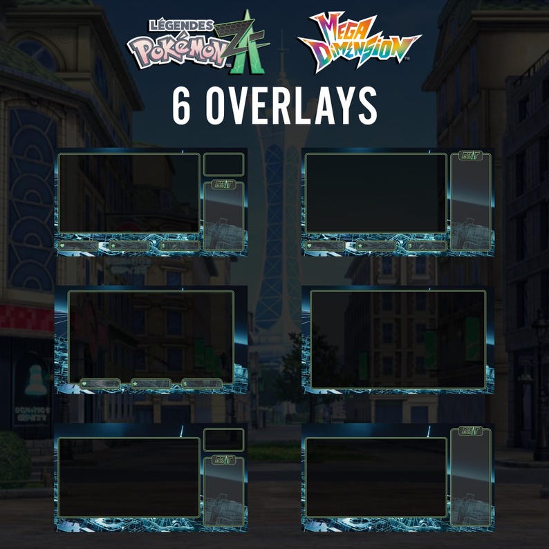 Twitch Overlay Pack - Pokémon Z-A Mega-dimension – Animated Scenes ...