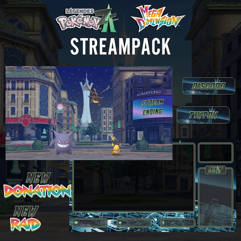 Twitch Overlay Pack - Pokémon Z-A Mega-dimension – Animated Scenes ...