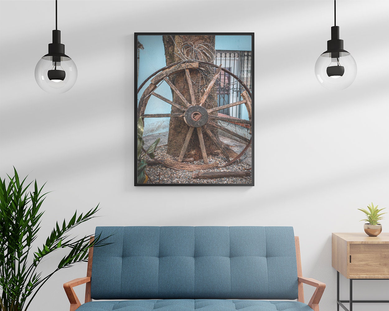 Rustic Wooden Wagon Wheel Print - Etsy