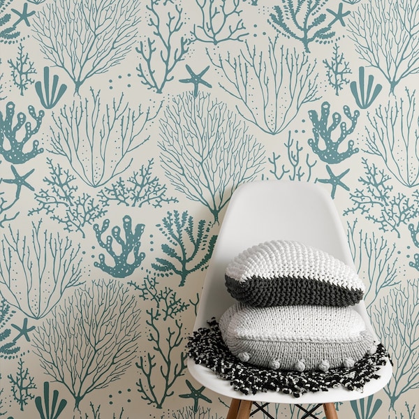 Coral Wallpaper - Etsy