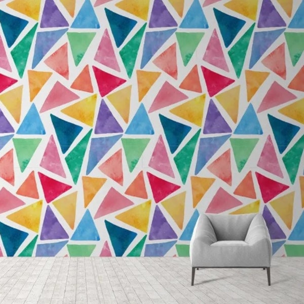 Triangle Wallpaper - Etsy
