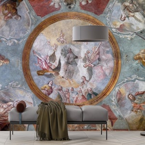 Sistine Chapel Wallpaper: Renaissance Rococo Peel and Stick Wall Art - Etsy