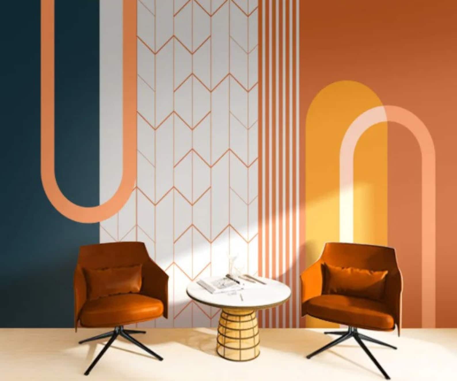 Shapes Wallpaper Arch Wall Mural Removable Peel and Stick - Etsy