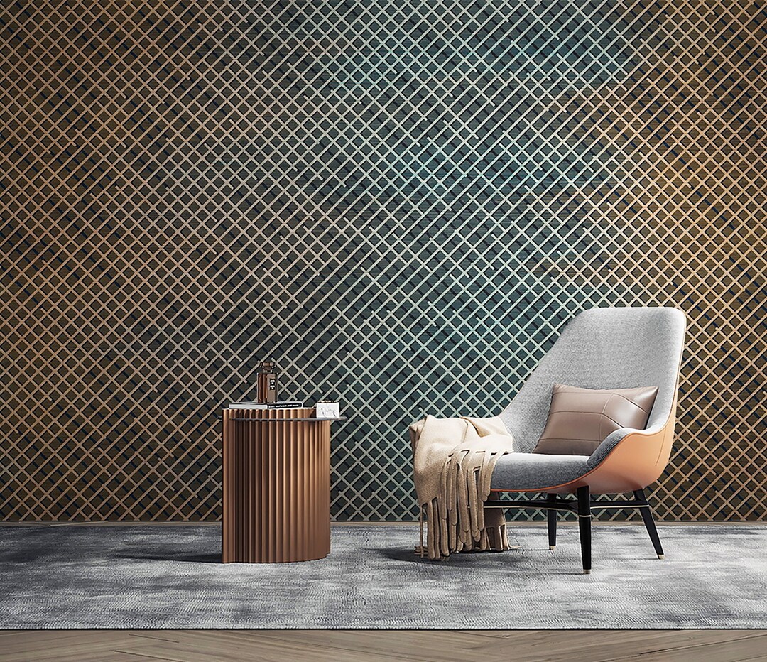Geometric Wallpaper Grids Wall Mural Modern Peel and Stick - Etsy