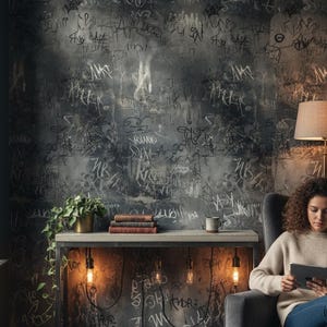 Graffiti Wallpaper Urban Peel and Stick Industrial Wall Decor - Etsy