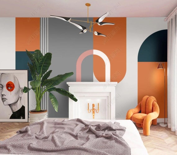 Home & Living Wallpaper Wall Décor Column Pattern Peel and Stick ...