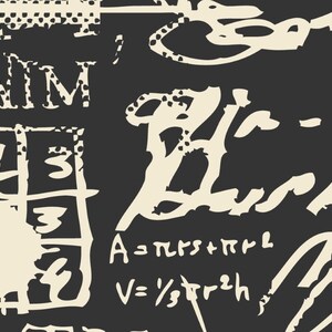 Calligraphy Wallpaper Scribble Wall Mural Eye Wall Art Blackboard Peel ...