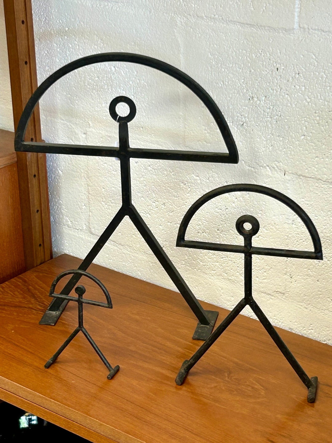 Set of 3 Iron Indalo Prehistoric Magical Symbol of Man Holding Rainbow ...