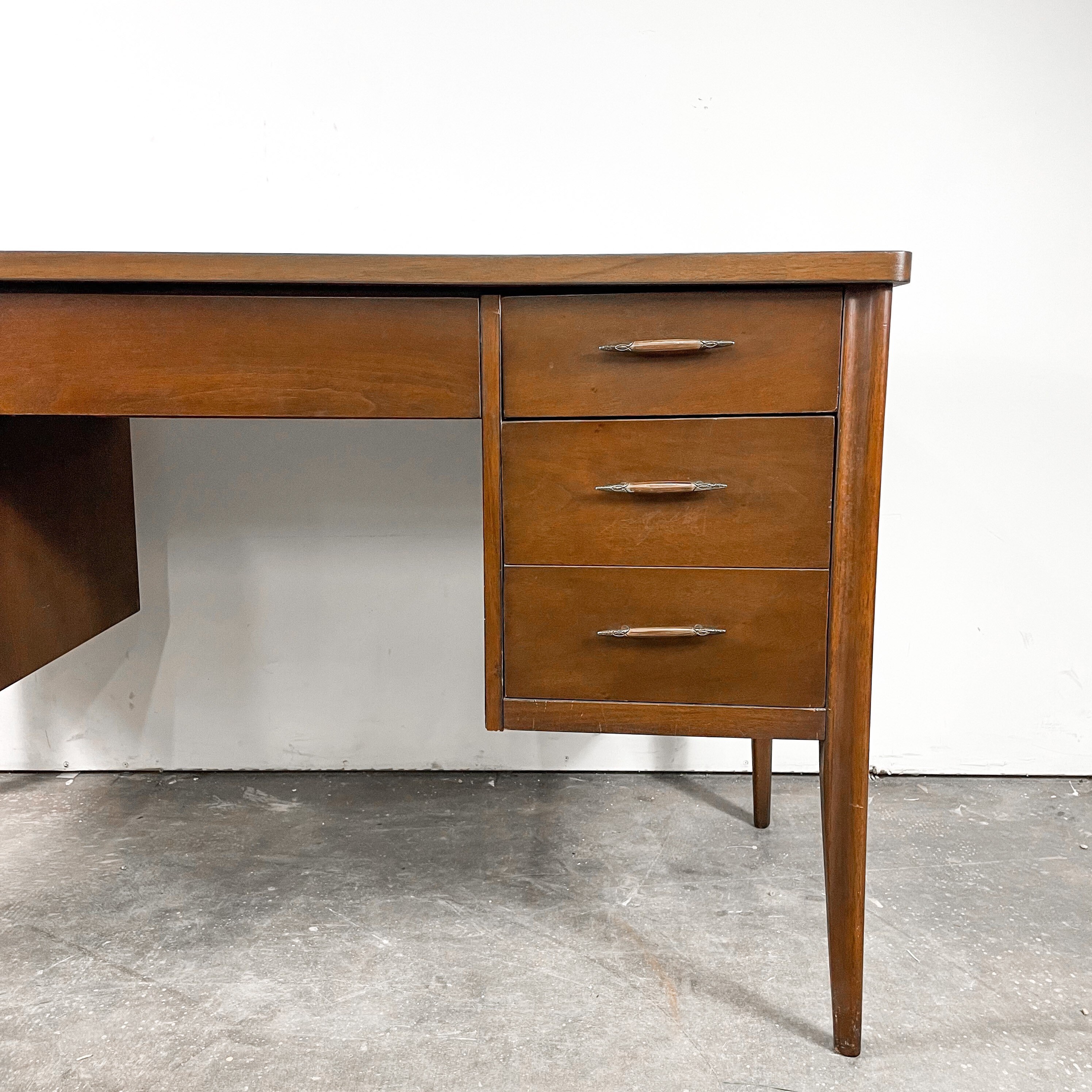 Vintage Broyhill Saga Desk With Restored Top MCM Mid - Etsy