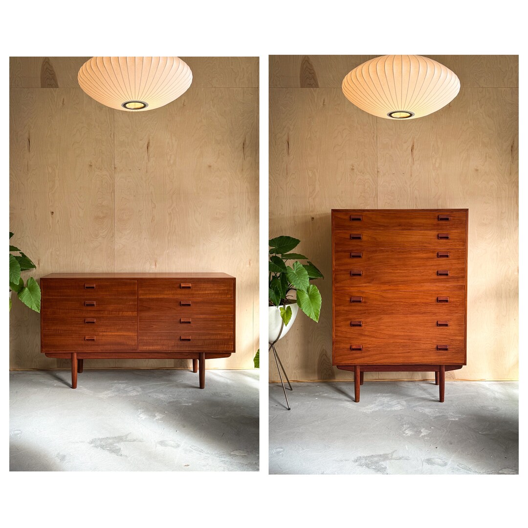Vintage Borge Mogensen Teak Danish Modern Bedroom Set With Highboy ...