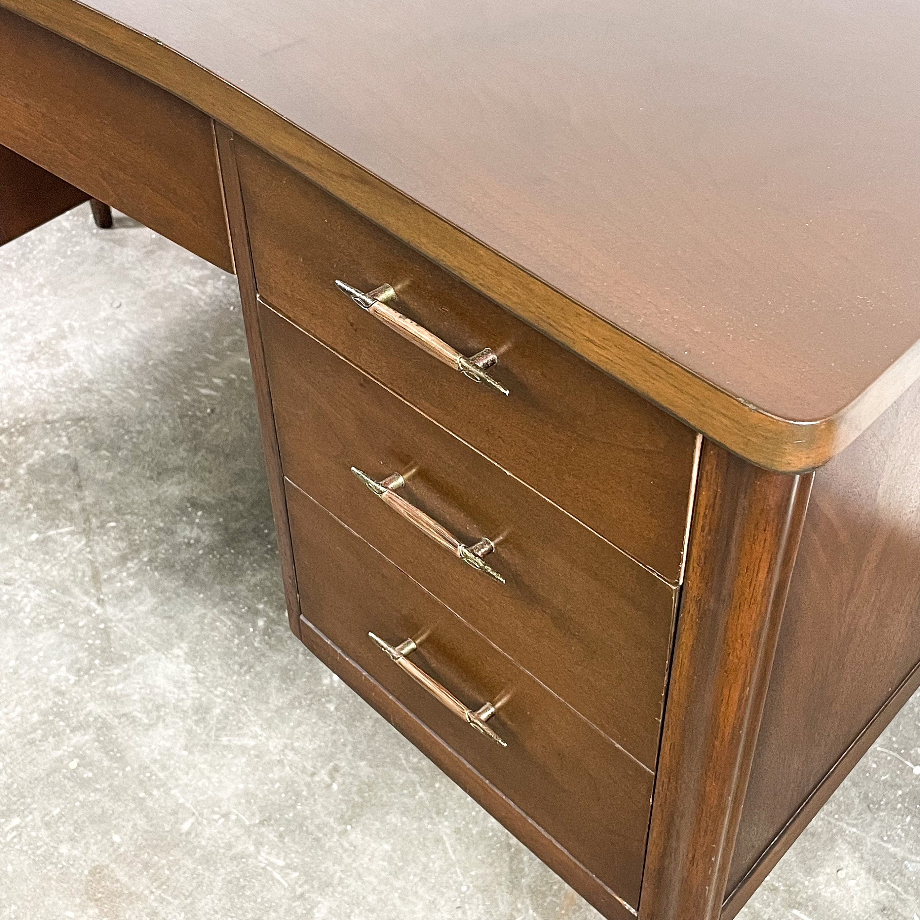 Vintage Broyhill Saga Desk With Restored Top MCM Mid - Etsy
