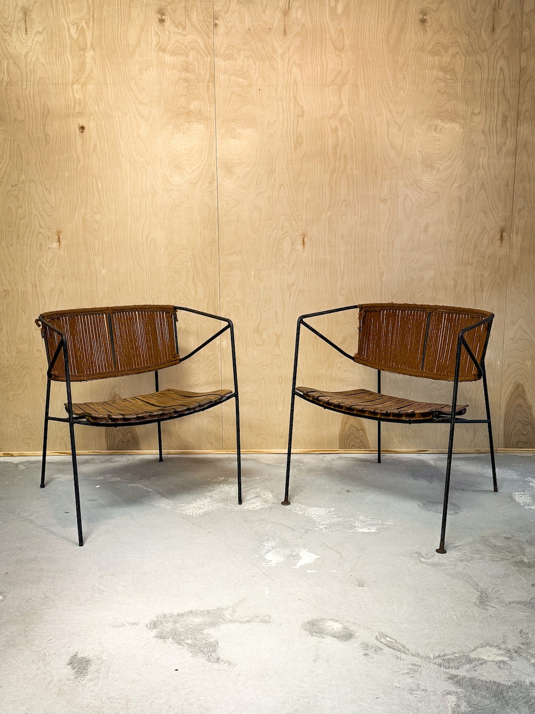 Vintage Arthur Umanoff Pair of Side Lounge Chairs MCM Mid Century ...