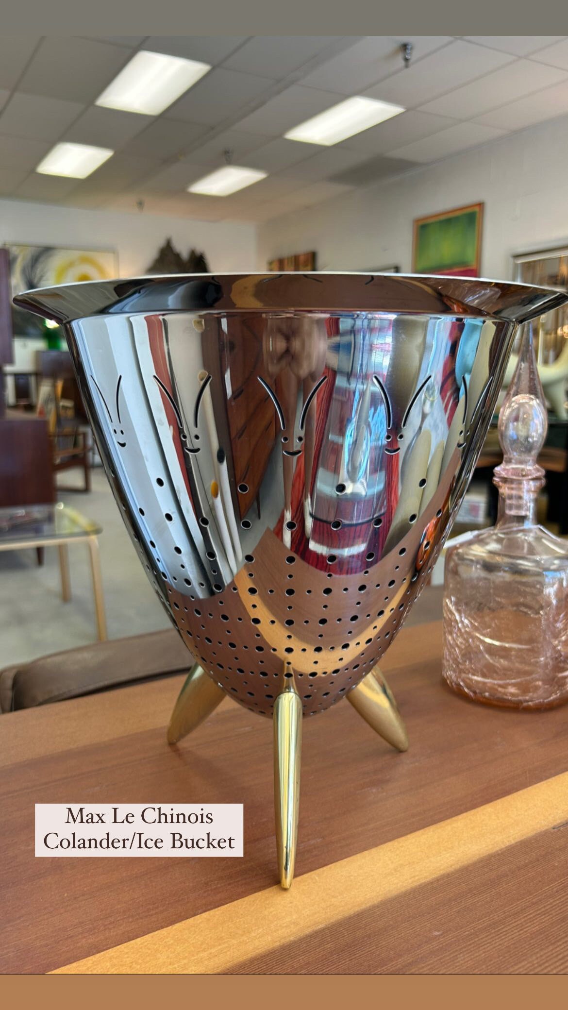 online retail price Vintage Max Le Chinois Ice Bucket/Colander - Mid ...