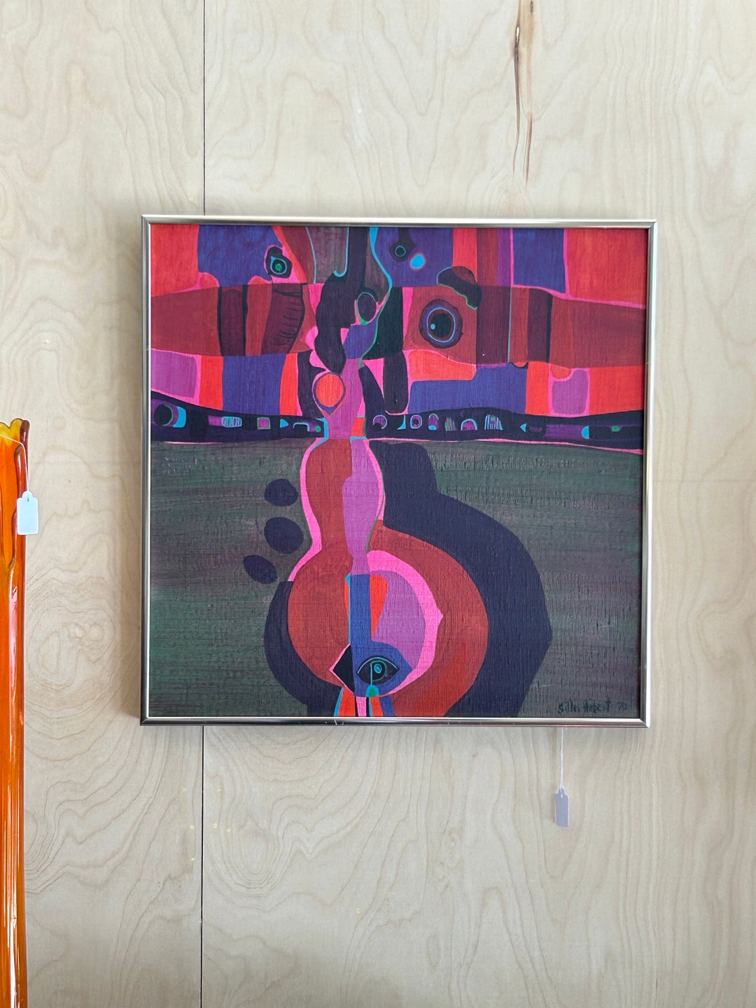 Vintage French-canadian Artist Gilles Hebert Signed Abstract Painting ...