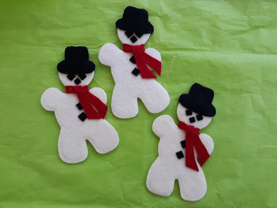 Snowman Felt Ornament - Etsy