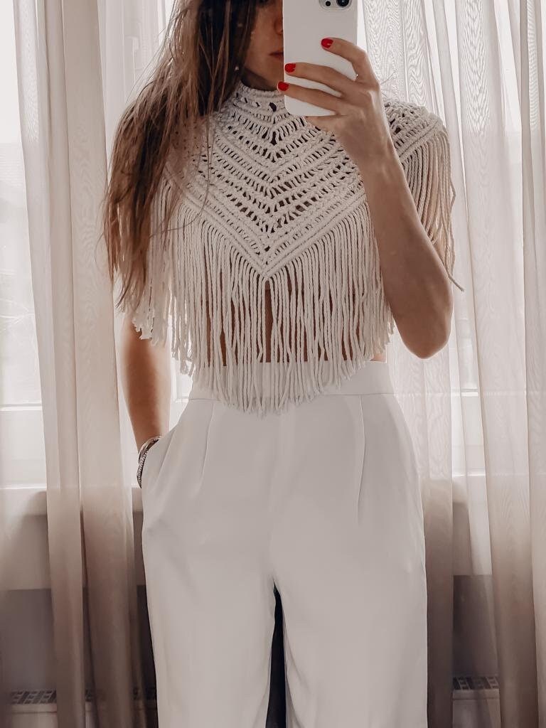 Macrame Swim Cover Macrame Top Vestido Macrame Ropa Macrame - Etsy España