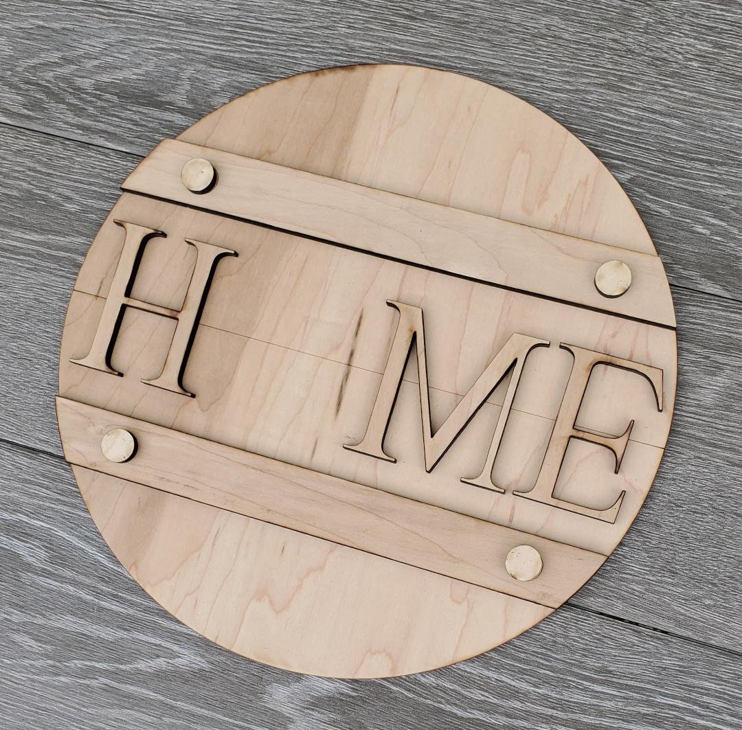 Welcome/home Changeable Round SVG FILE - Etsy Canada