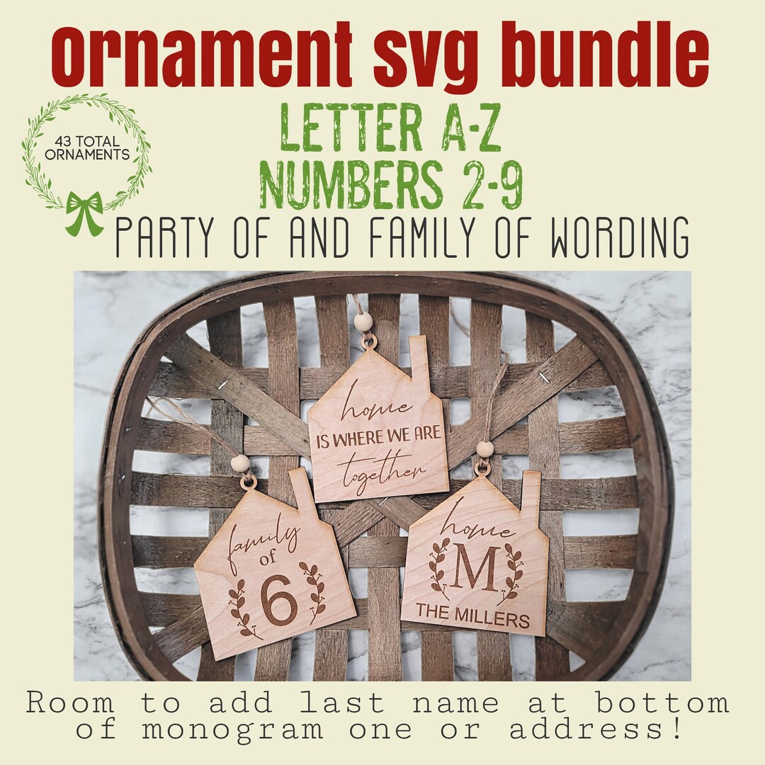 Home Monogram Ornament SVG BUNDLE - Etsy