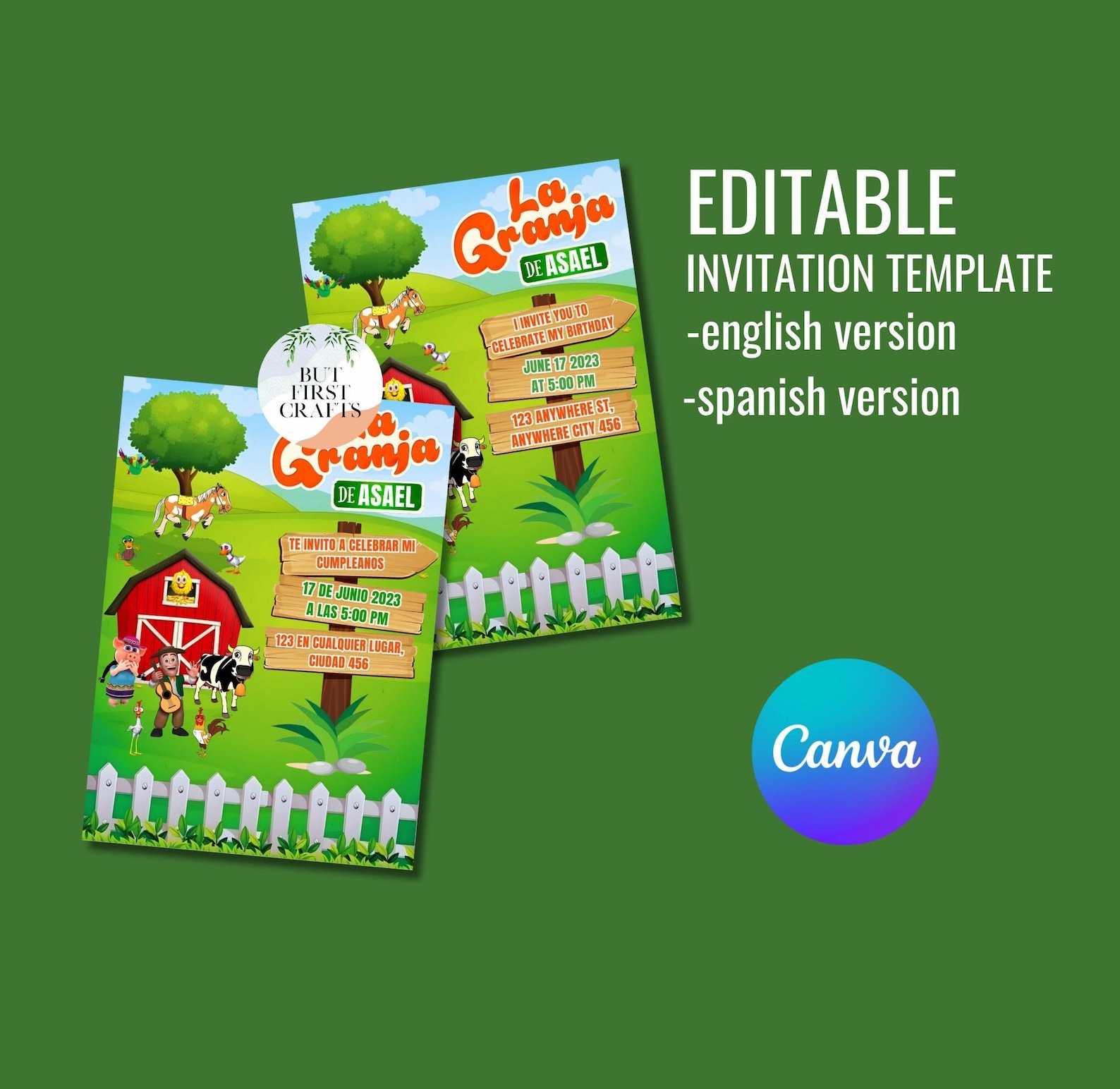 La Granja De Zenon Editable Invitation - Etsy