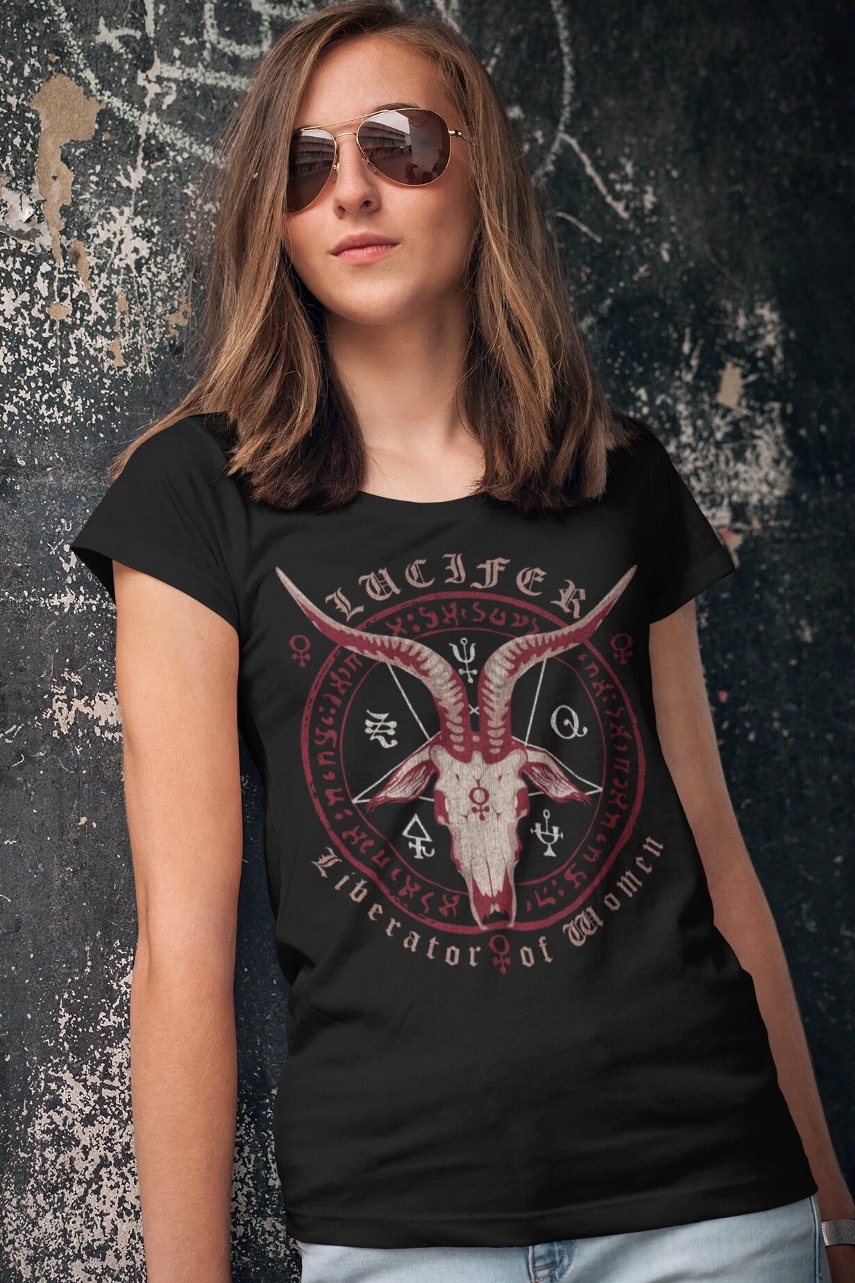 Lucifer, Liberator of Women, Baphomet, Satanic Feminism, Unisex T-shirt ...
