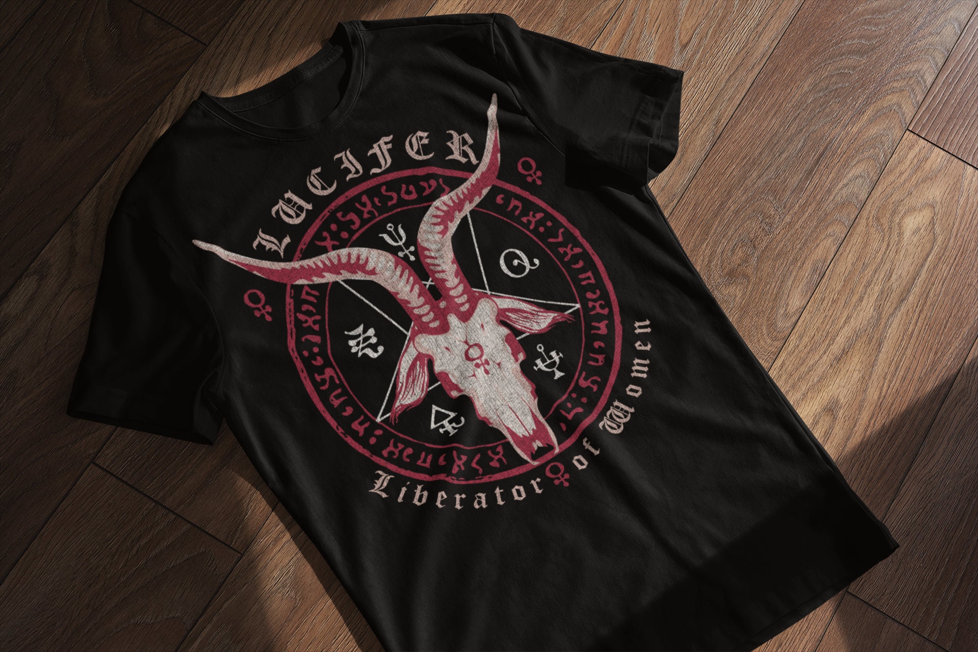 Lucifer, Liberator of Women, Baphomet, Satanic Feminism, Unisex T-shirt ...