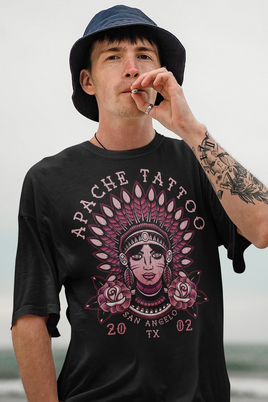 Apache Tattoo Old School Native American Tattoo San Angelo - Etsy