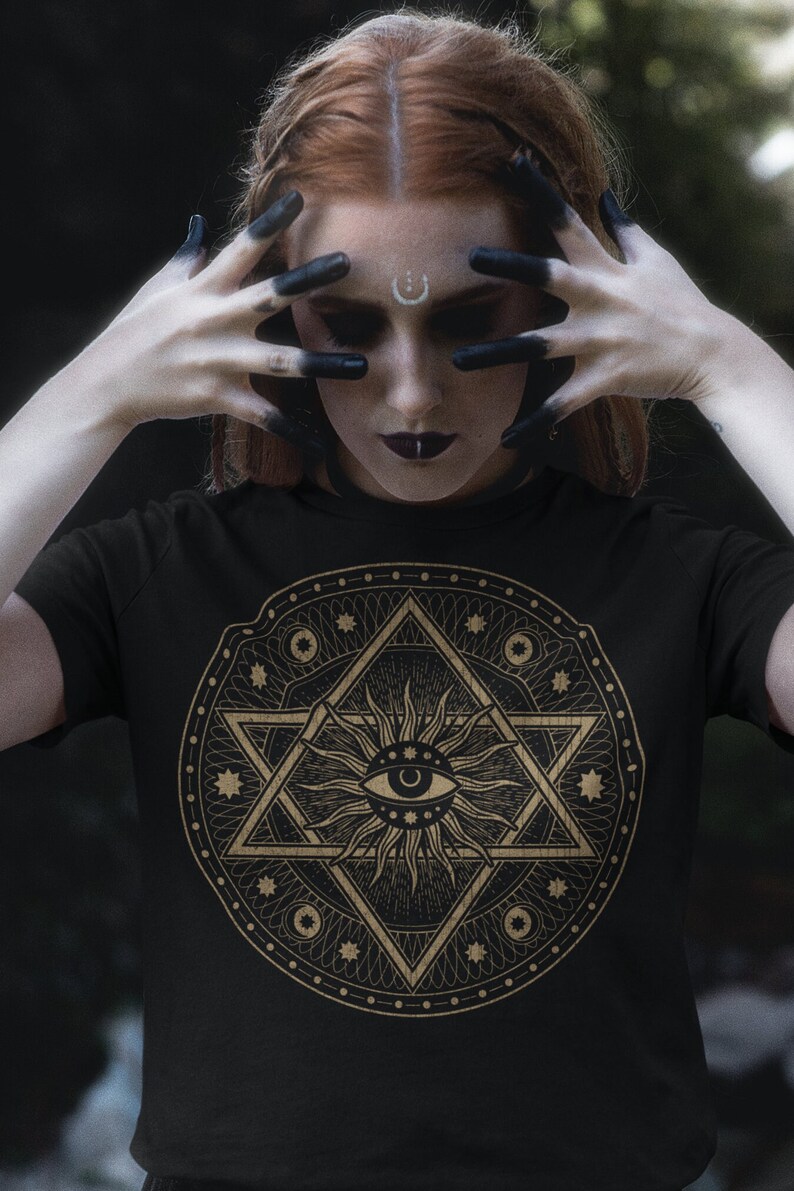 Occult Ritual Circle the Magic Eye Pentagram Alchemy - Etsy