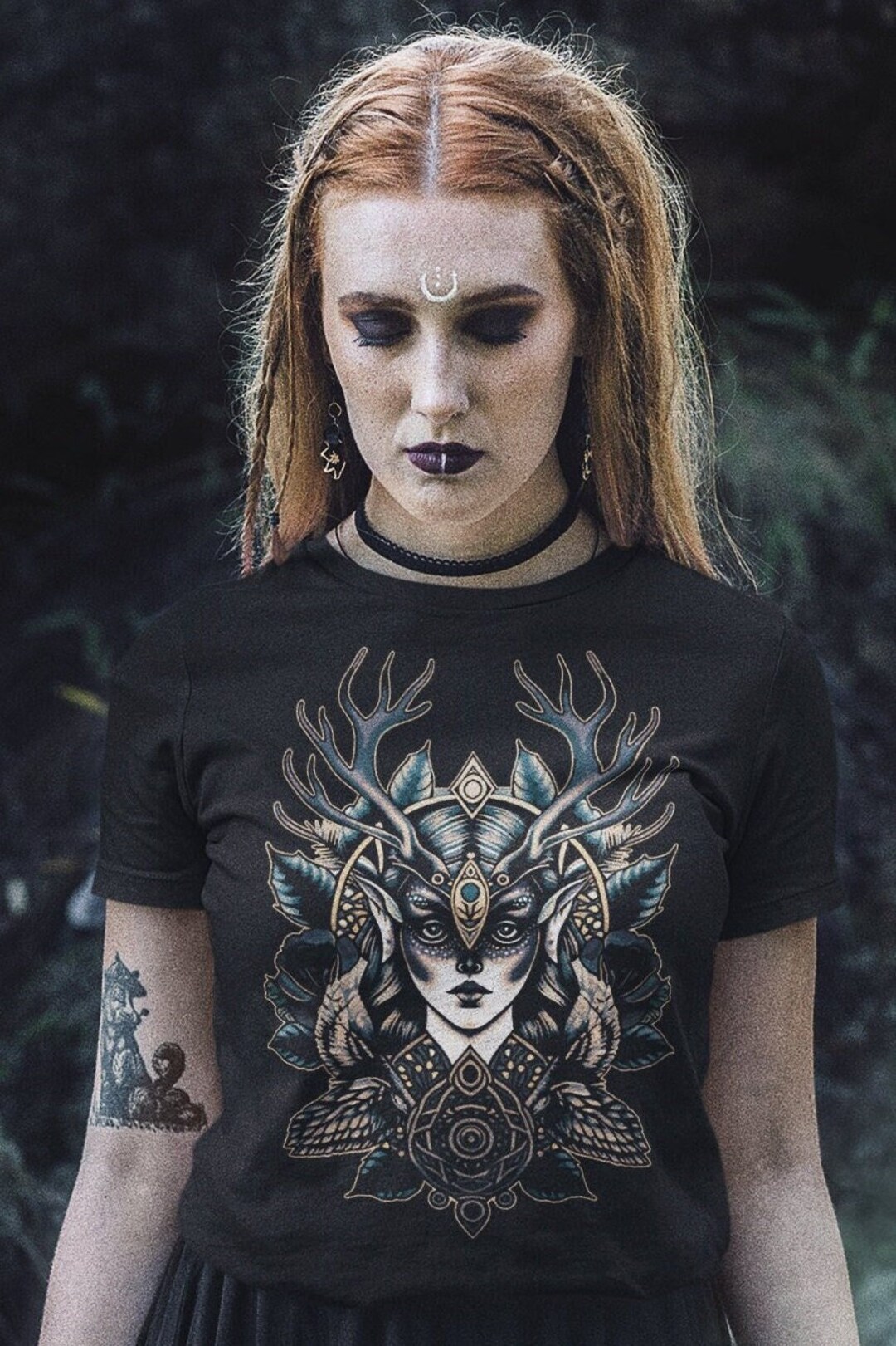 Deer Woman, Native American Mythology, Neo Traditional Tattoo, Unisex T ...
