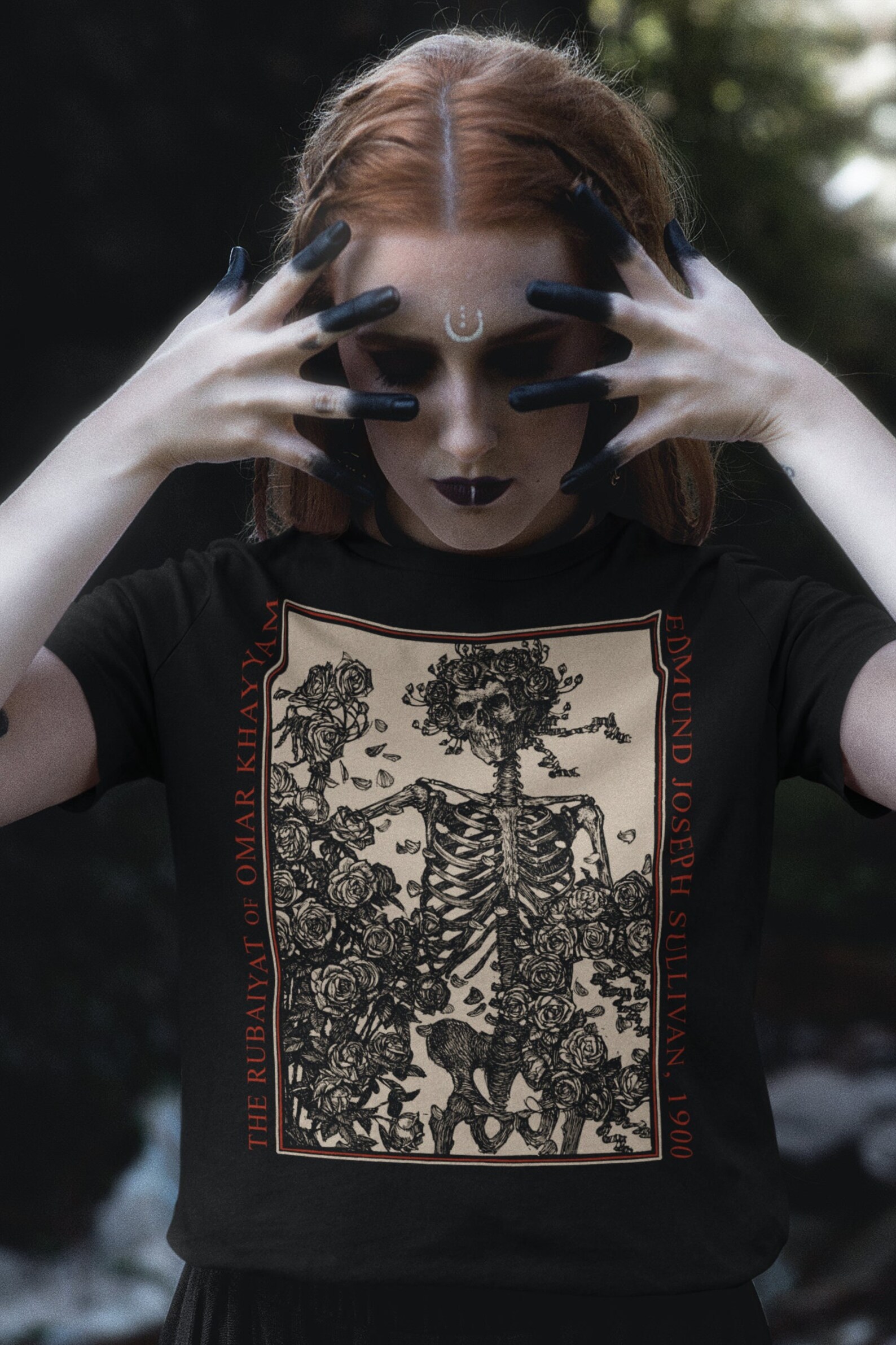 The Rubaiyat of Omar Khayyam, 1900, Gothic Skeleton & Roses Art, Unisex ...