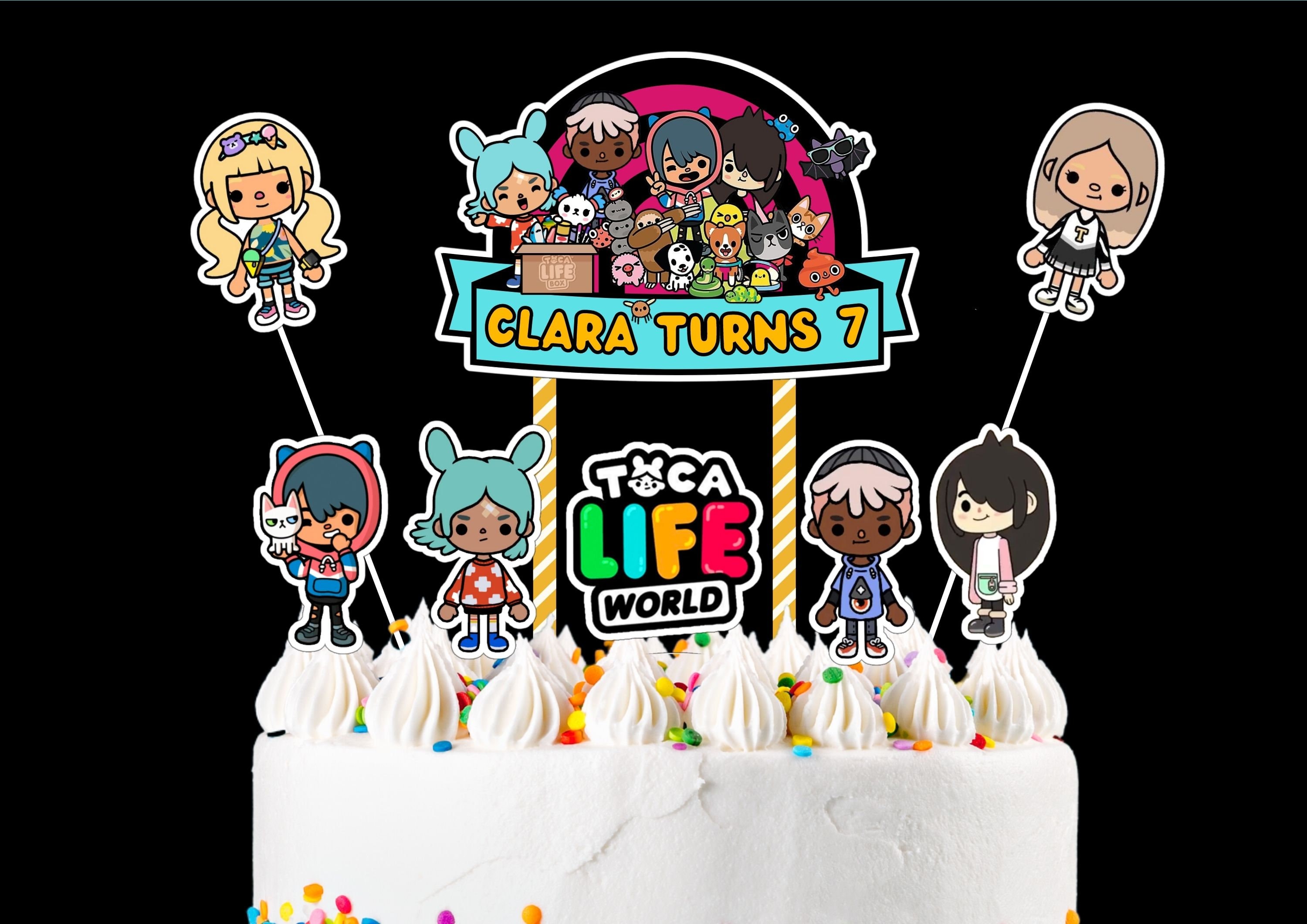 Toca Life World Cake Topper Imprimible Personalizado Toca Etsy México