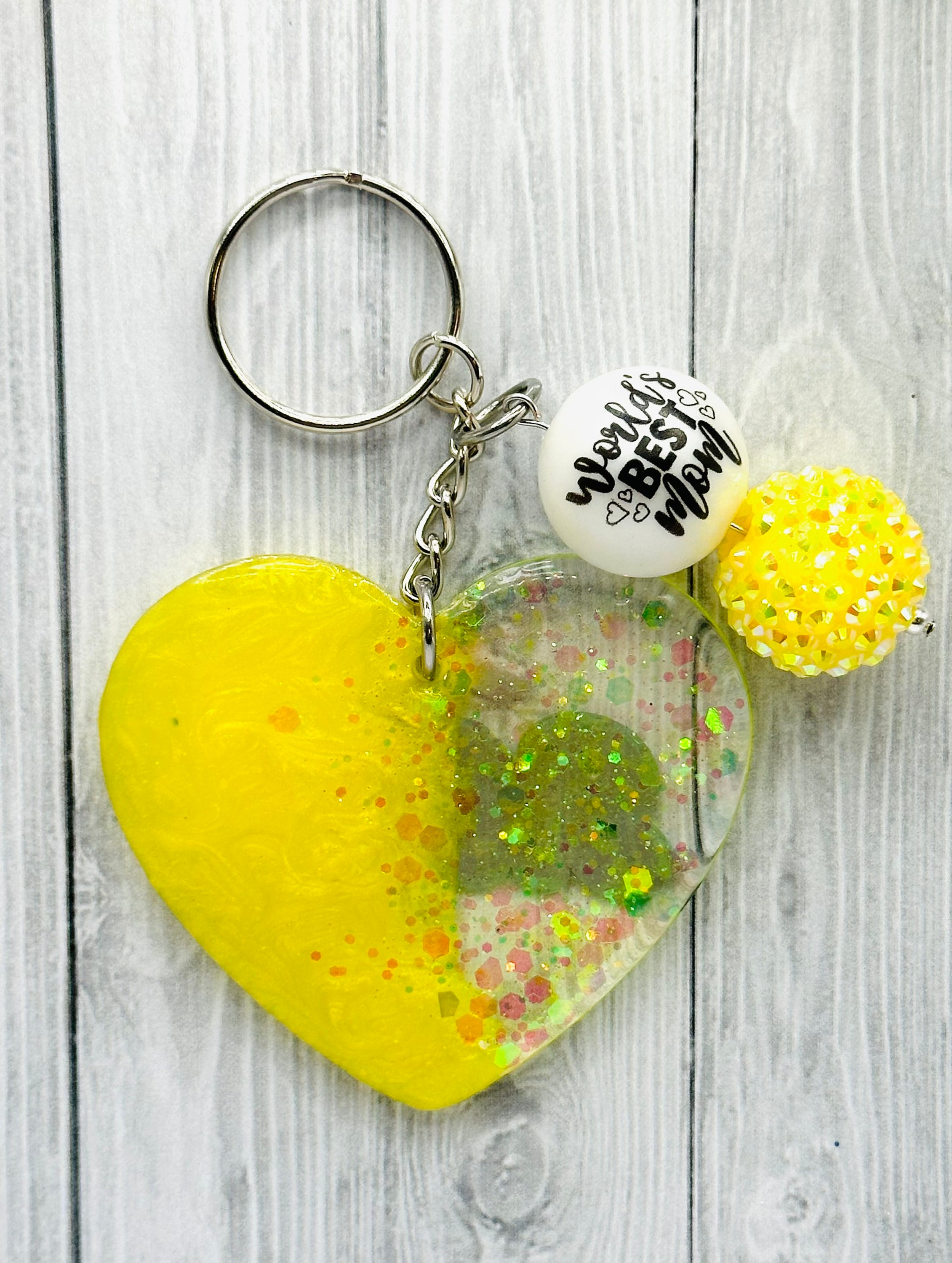 Mom Keychain, Mothers Day Gift, Mom Gift, Beaded Keychain, Glitter ...