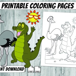 20 Australian Animals Coloring Pages - Volume 2 - Hand Drawn - Coloring ...