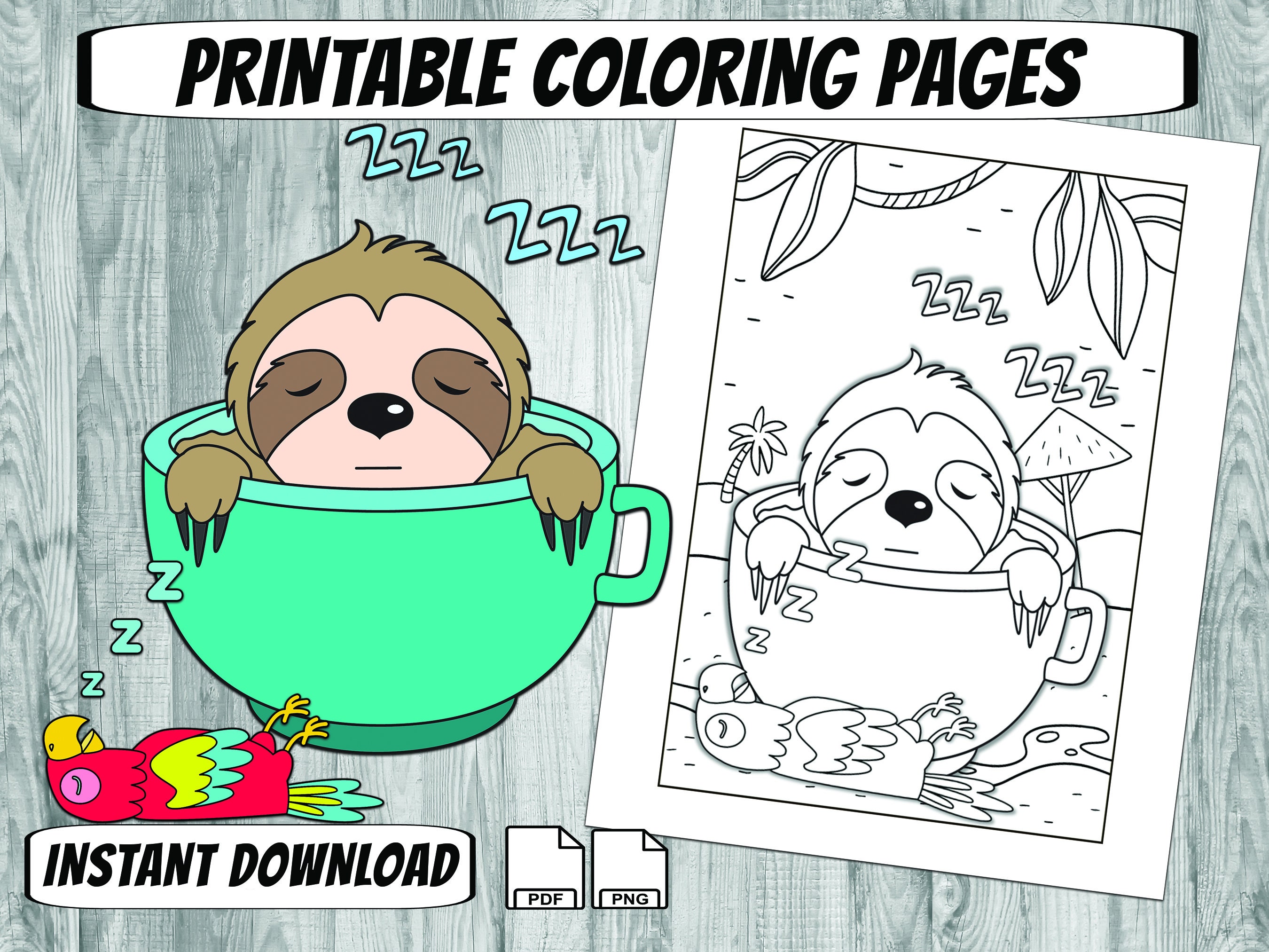 20 Easy Sloth Coloring Pages With Dot to Dot Simple Enough for Kids ...
