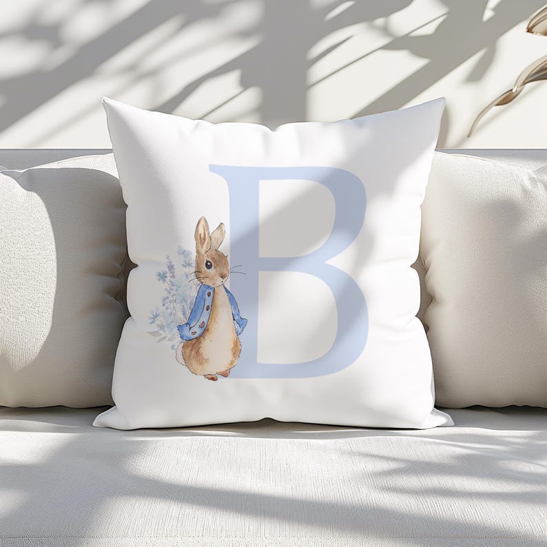 Peter Rabbit Blue Floral Alphabet and Numbers PNG, 26 Individual ...