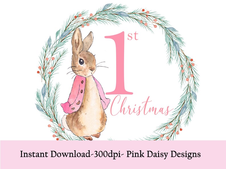 Flopsy Bunny 1st Christmas PNG Christmas Clipart Christmas - Etsy