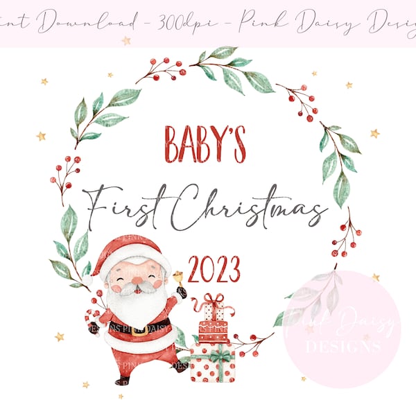 Babys First Christmas Clipart - Etsy