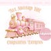 Pink All Aboard Christmas Train, Christmas Express PNG, Pink Train ...