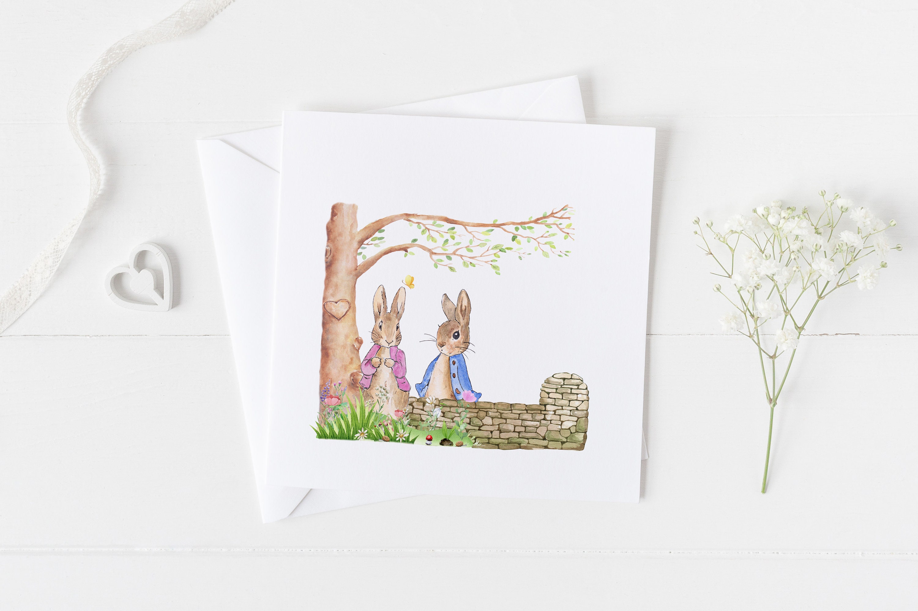 Flopsy Bunny and Peter Rabbit Meadow Design Spring Flower Meadow ...