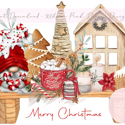Pink Christmas Hot Cocoa Mug PNG Christmas Clipart Christmas - Etsy