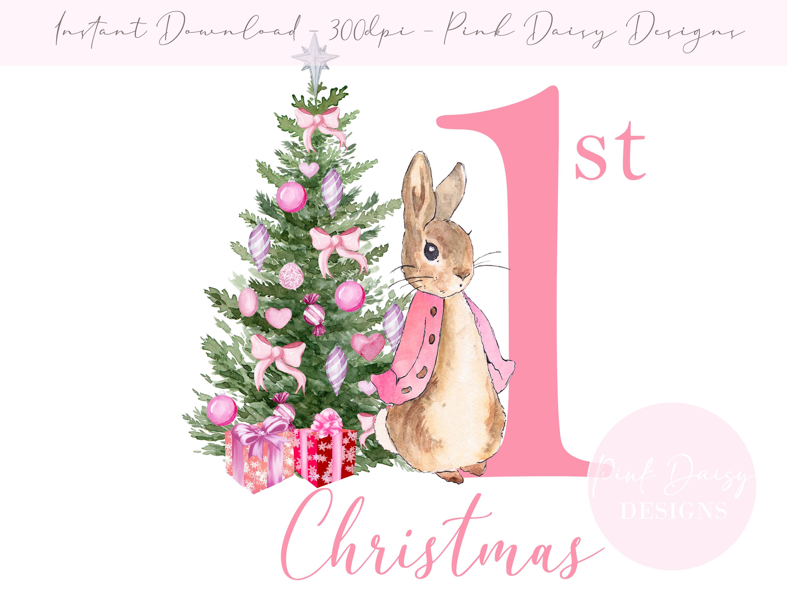 Flopsy Bunny 1st Christmas Tree PNG, Christmas Clipart, Christmas Card ...