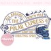 All Aboard Christmas Train, Polar Express PNG, Blue Train, Blue Train ...