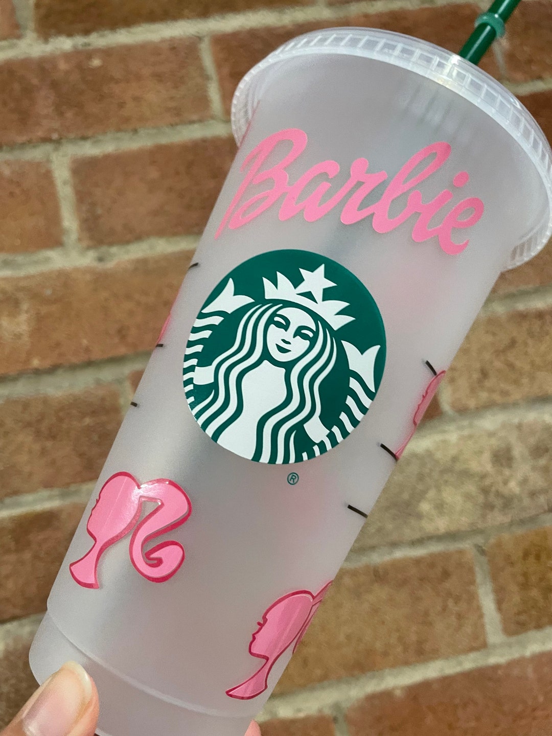 Barbie Inspired Reusable Personalised Starbucks Cold Coffee Cup 24oz ...