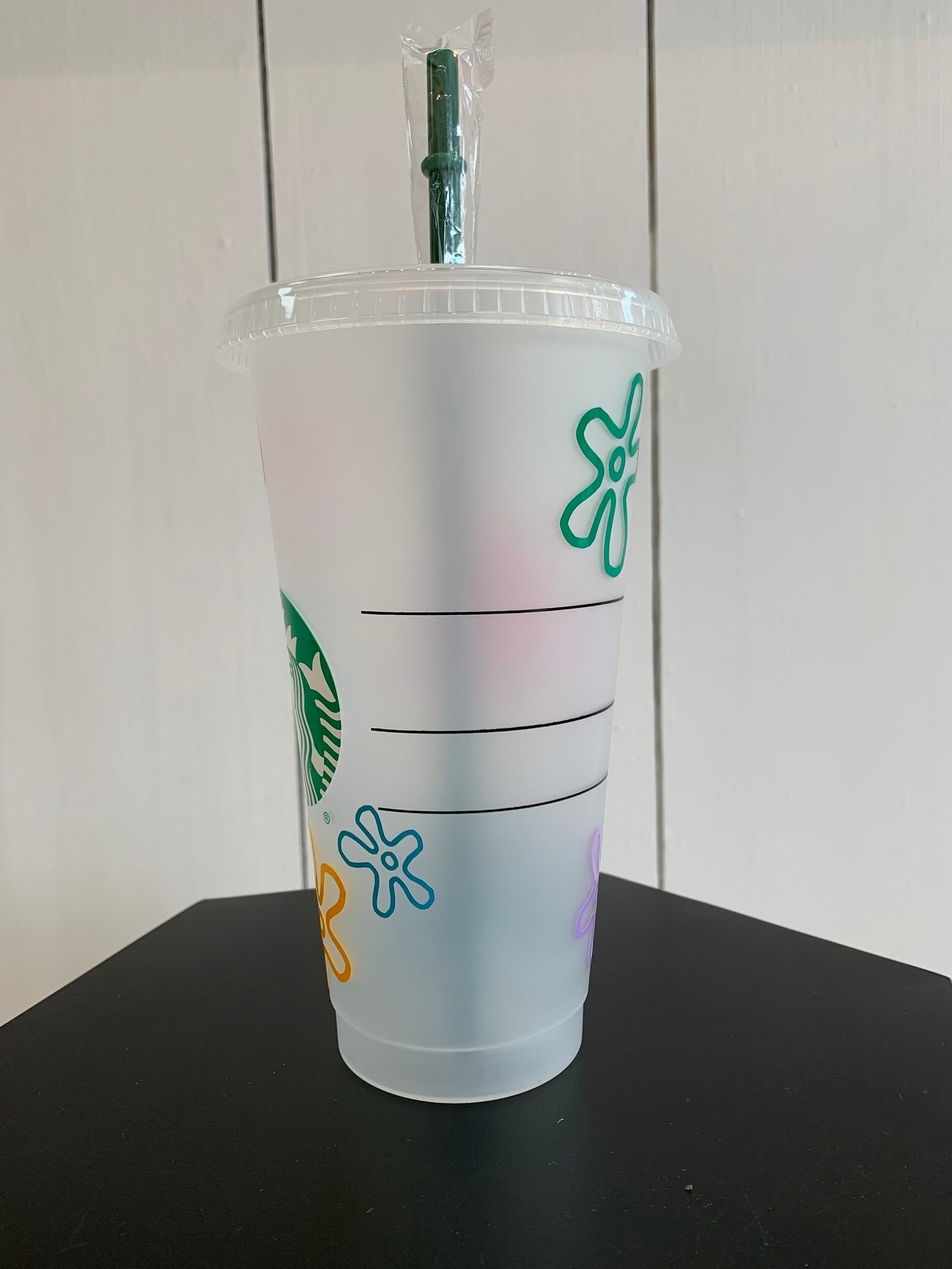 Spongebob Inspired Reusable Personalised Starbucks Cold Coffee | Etsy UK