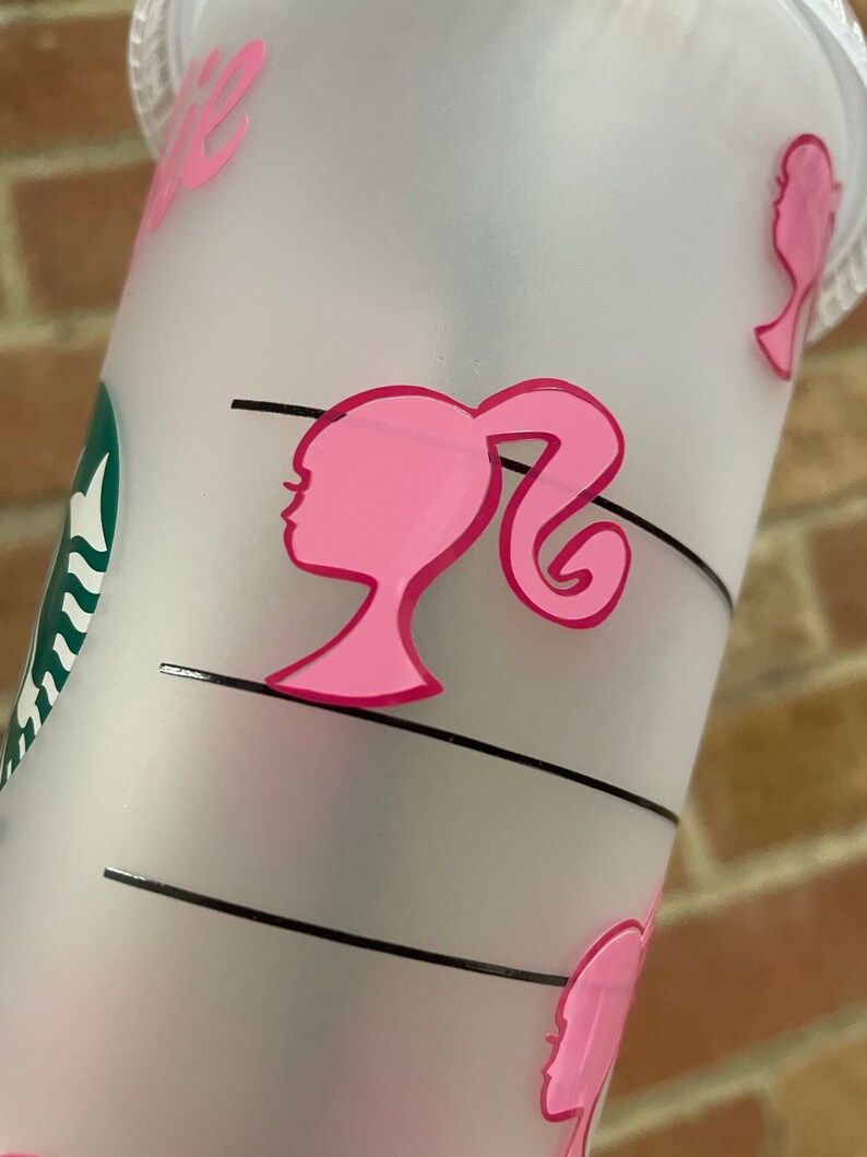 Barbie Inspired Reusable Personalised Starbucks Cold Coffee Cup 24oz ...