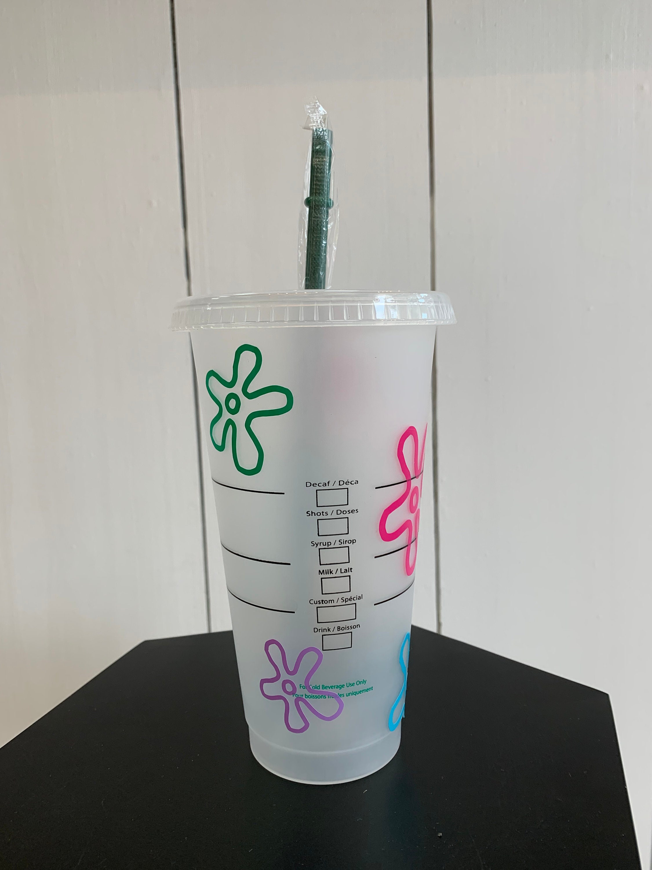 Spongebob Inspired Reusable Personalised Starbucks Cold Coffee - Etsy UK