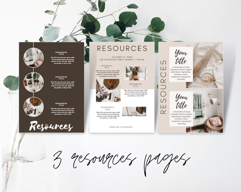 Editable Canva Workbook Template, Ebook Template, Course Guide ...
